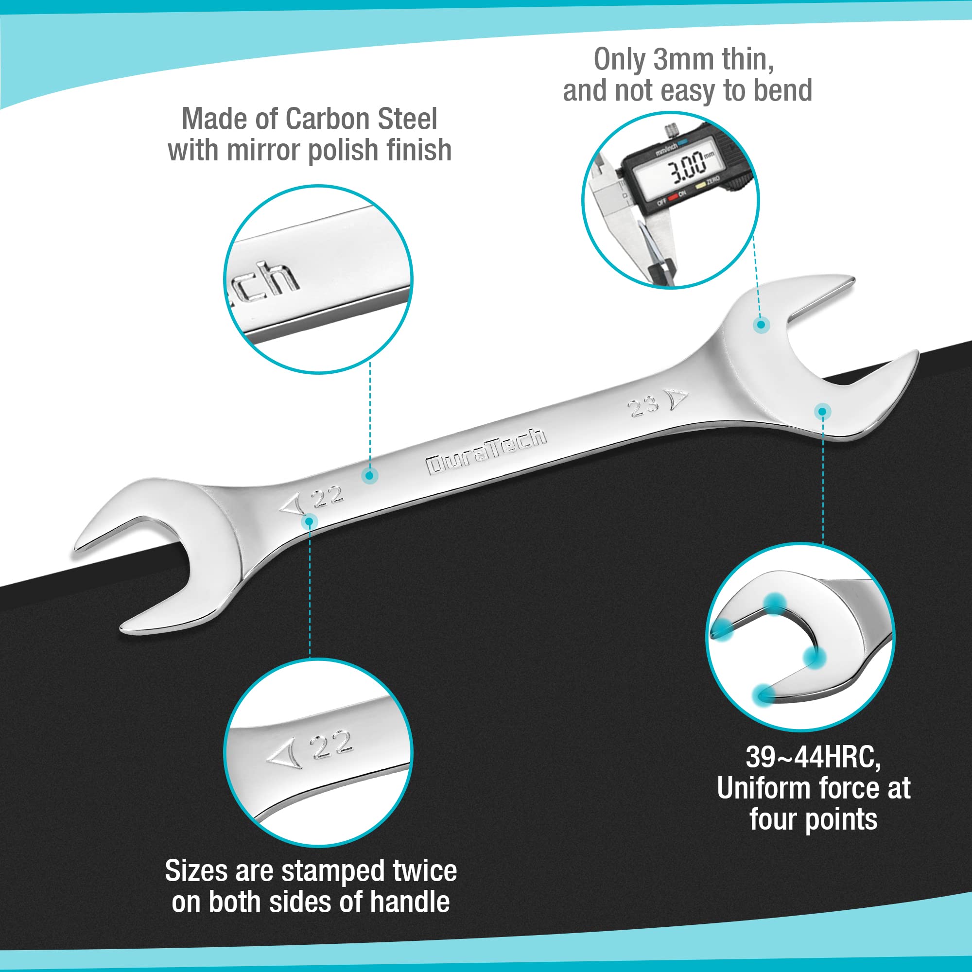Mua DURATECH Double Open End Spanner Set, Super-Thin Open Ended Wrench ...