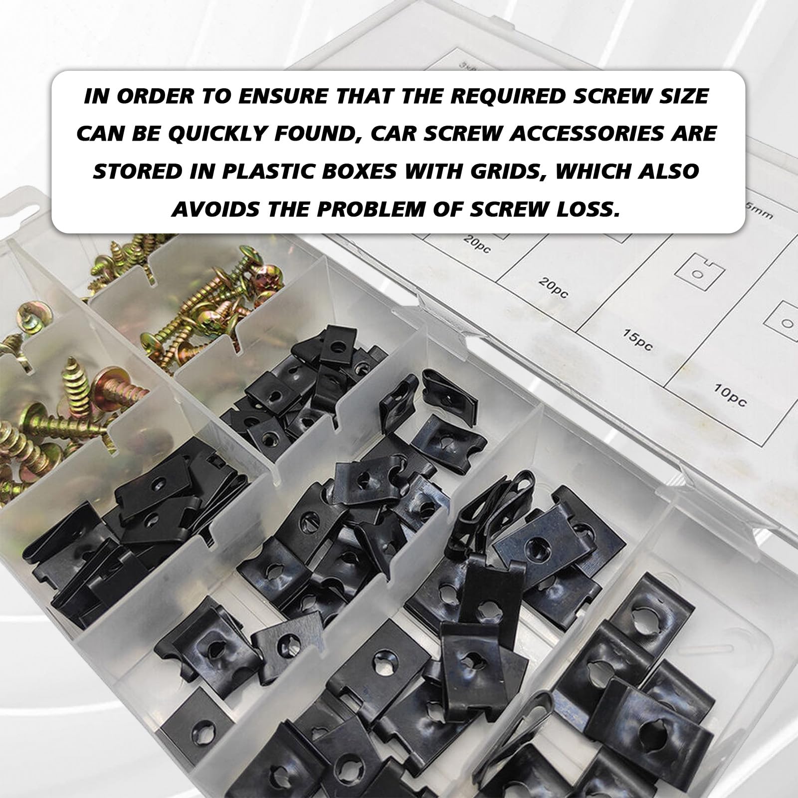 Mua 170 PCS Car U Clips and Screw Assortment Kit, 9 Different Sizes ...