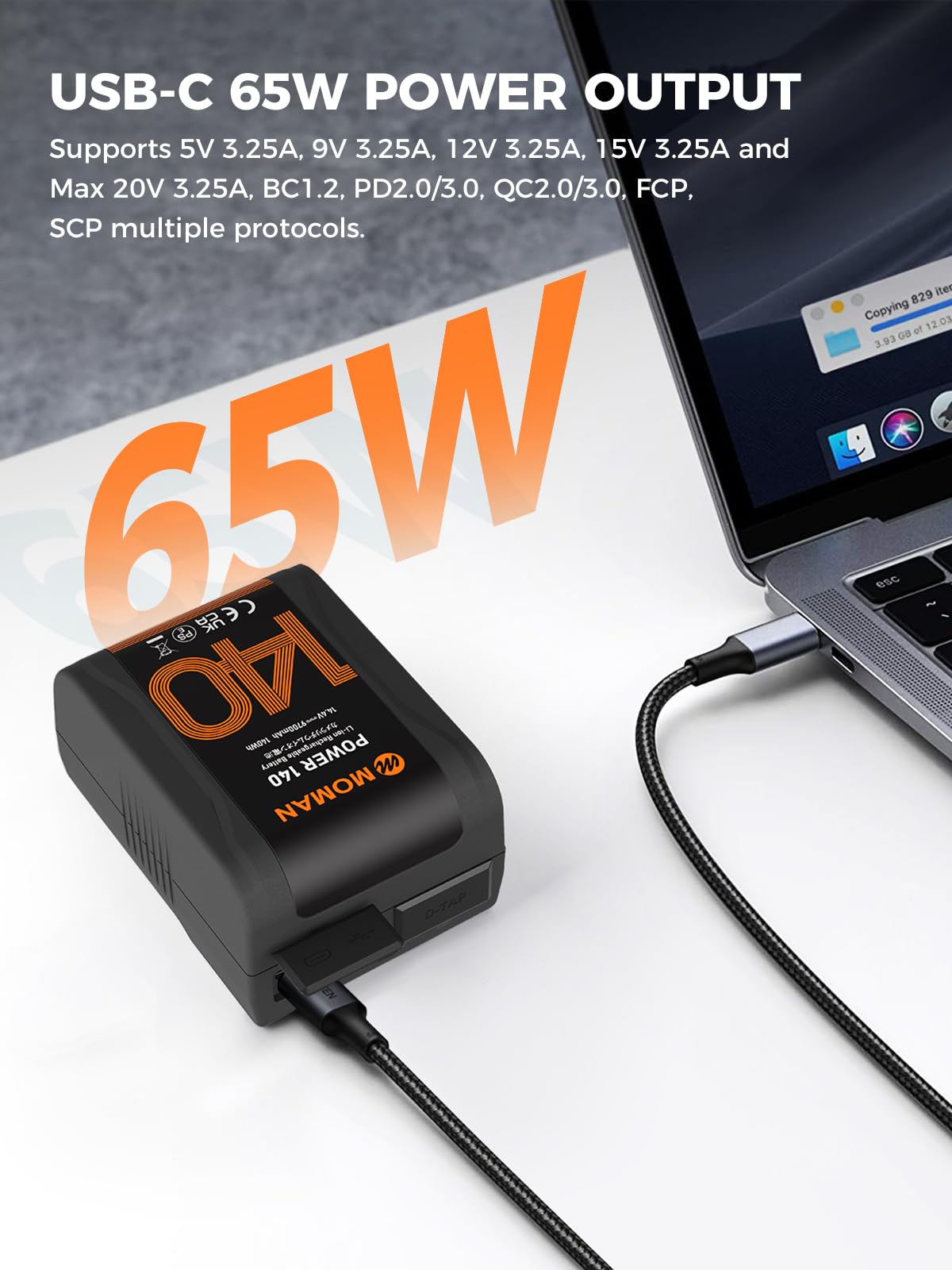 Mua Moman V Mount Battery, Power 140 V-Lock Battery 140Wh/9700mAh with ...