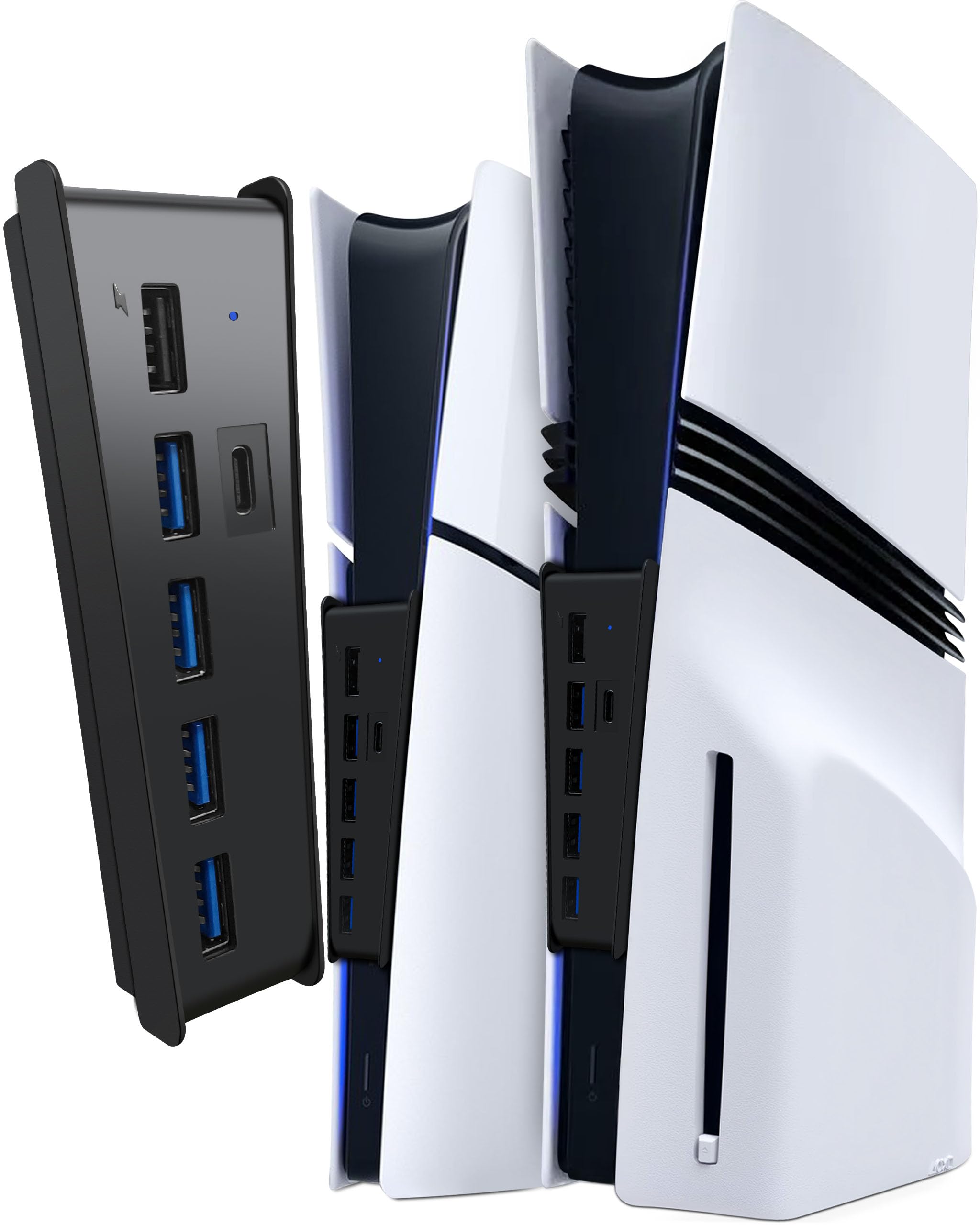 6 Ports USB Hub for PS5 Pro/Slim, USB Port Expander for PS5 with 4 USB ...