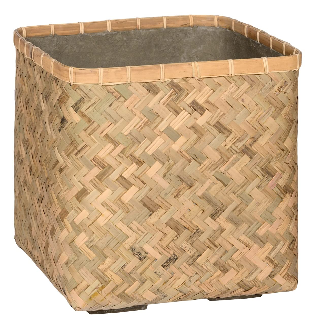 Pottery Pots Medium Kobe Bamboo Indoor Outdoor Square Planter, 15.7 ...