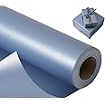 Amazon.com: Matte Navy Blue Wrapping Paper - Reversible Pearly-Lustre ...