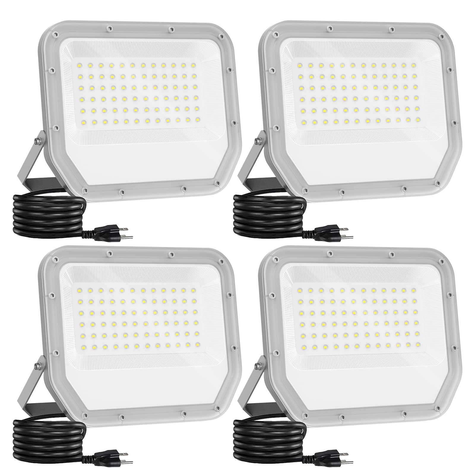 Super Bright Flood Lights Outdoor With A 59-Inch Long Cable And Plug, 4 ...
