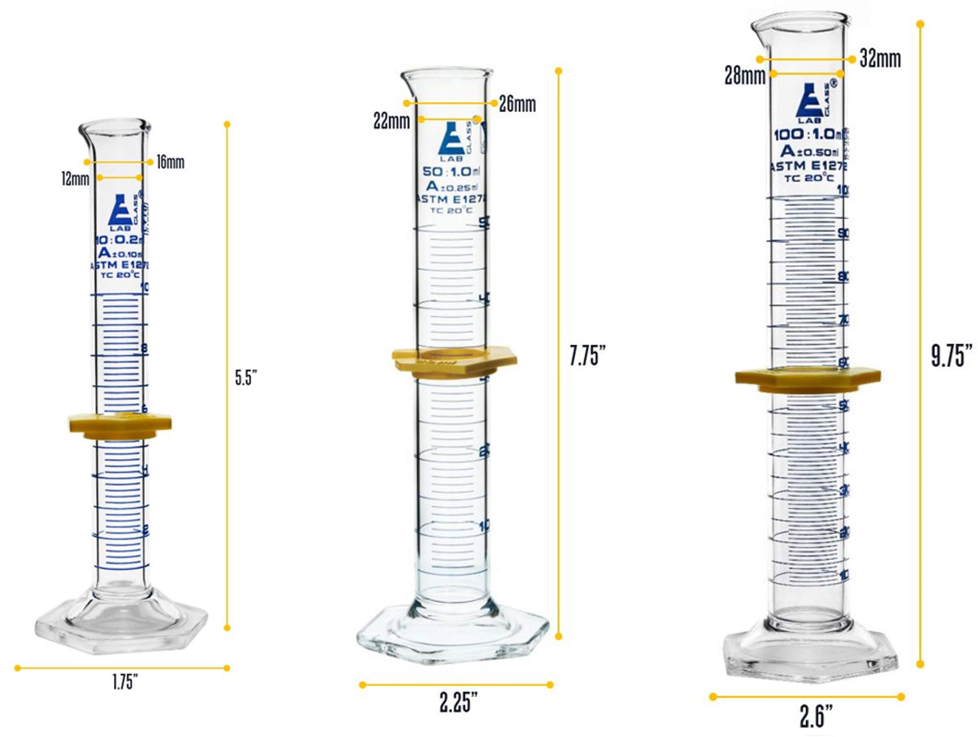 Mua EISCO Laboratory Glassware Set, 9pcs - Includes Beaker Set (3pcs ...