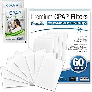 RespLabs CPAP Filters Compatible with ResMed AirSense, AirCurve - S9 ...