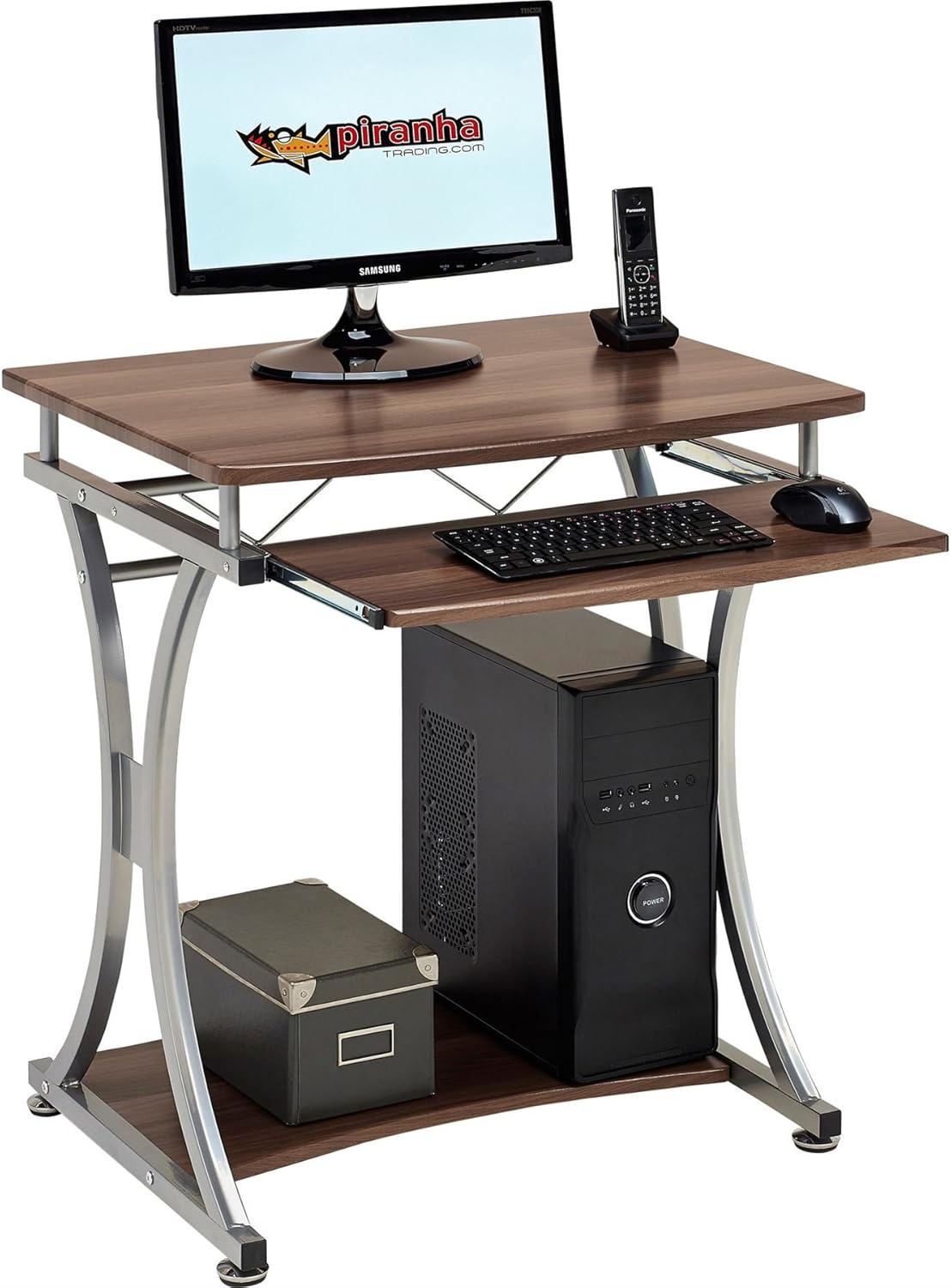 Piranha Trading Escritorio Mesa de Ordenador Compacto para la Oficina y ...