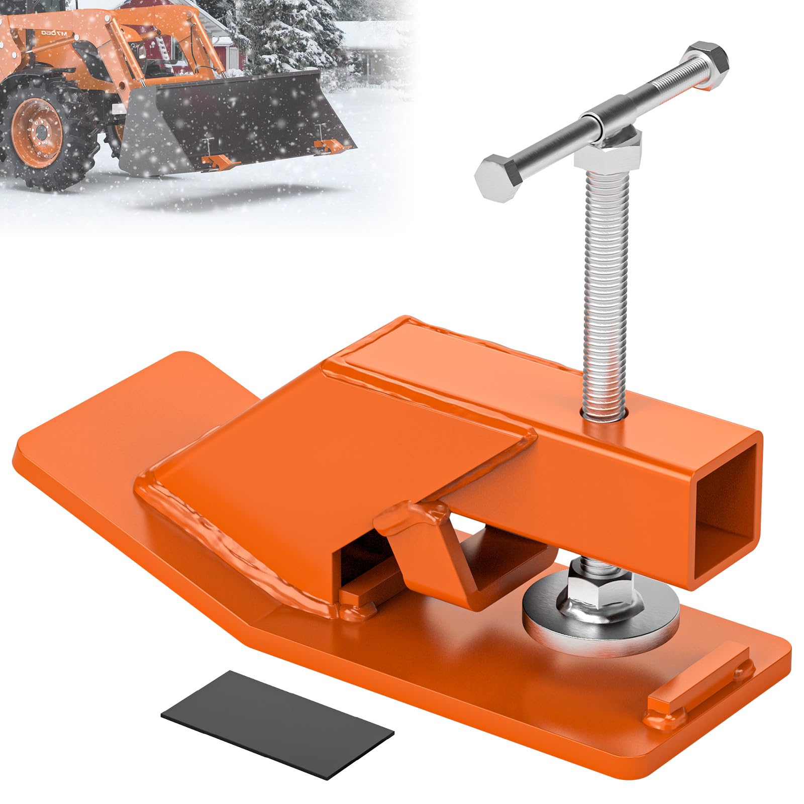 2024 New Upgraded Tractor Bucket Protector(Orange),4.5” Wide Skid Edge ...