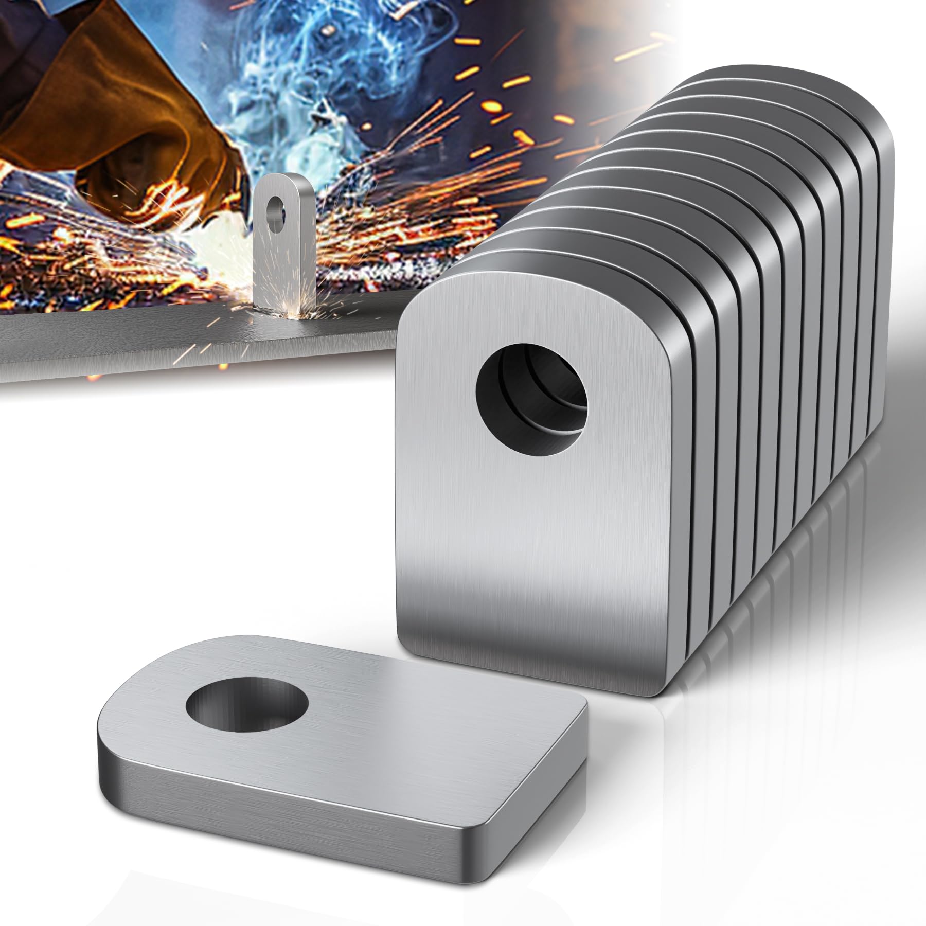 Mua 12 Pcs Weld on Tabs with Holes, Weld on Steel Gussets, Weld on ...