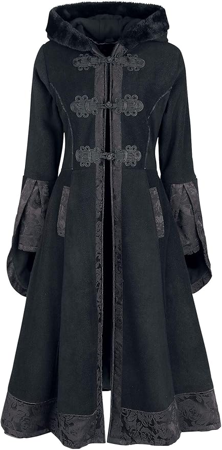 Poizen Industries Luella Coat Women Coats Black,: Amazon.co.uk: Clothing