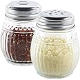 Amazon.com: Wongblee Cheese and Pepper Shakers Set of 2, 6oz Glass ...