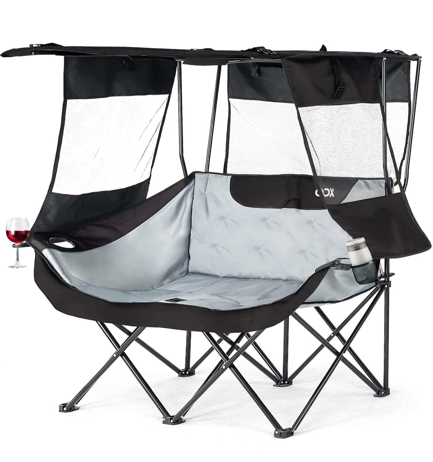 OOX Folding Camping Chair with Shade Canopy for Outdoor Sports ...
