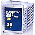 Amazon.com: 25ct Magnetic Card Holder, 35pt One Touch Card Holder, U-V Protectors Hard Plastic ...