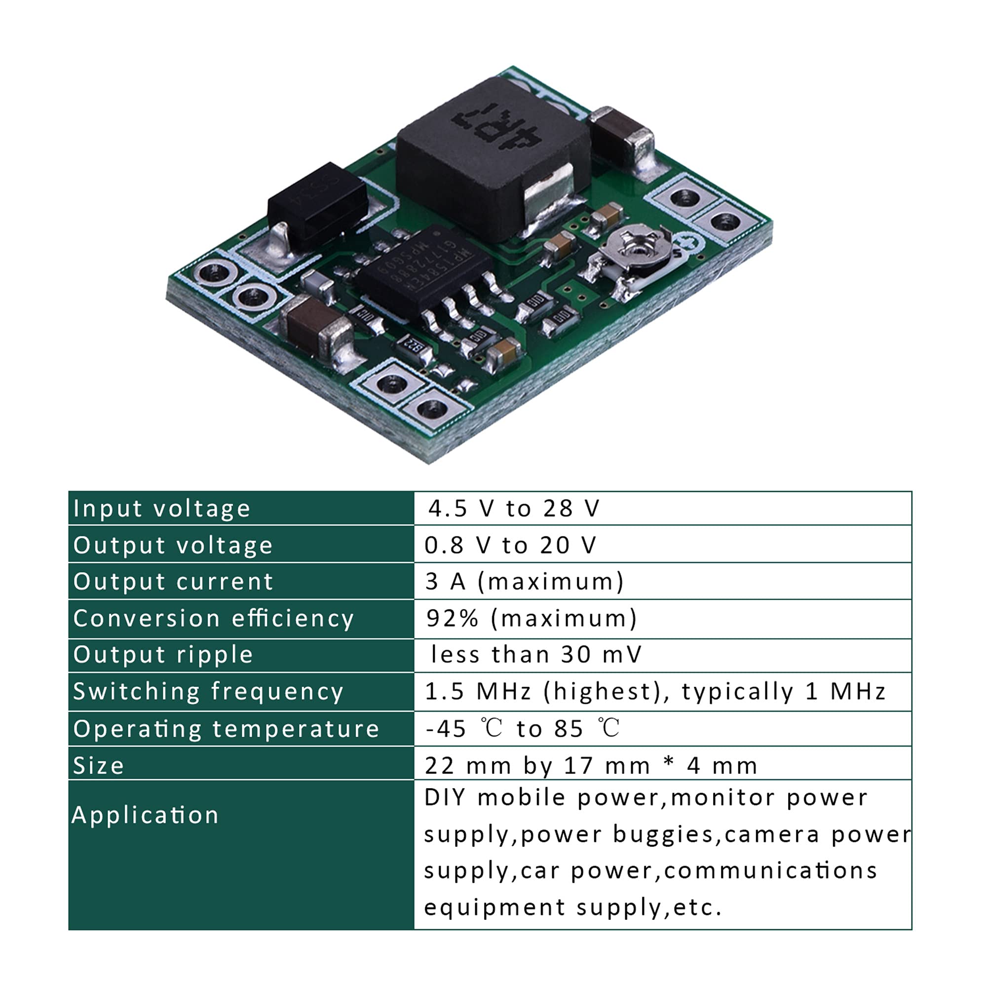 Mua EBOOT Mini MP1584EN DC-DC Buck Converter Adjustable Power Module 24V to 12V 9V 5V 3V (6 ...