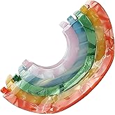 Amazon.com : Rainbow Hair Claw Clip Non Slip 3inch Acrylic Acetate 90's ...