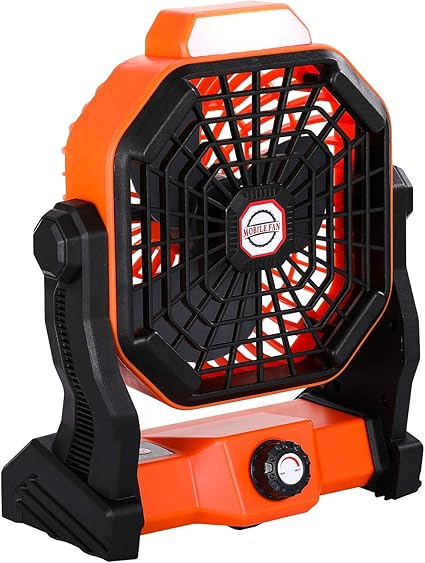 Amazon.com: Portable Camping Fan with LED Light, Powerful and Quiet 270 ...
