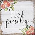 Amazon.com: HOUVSSEN Just Peachy Sign - Rustic Wood Peach Sign ...
