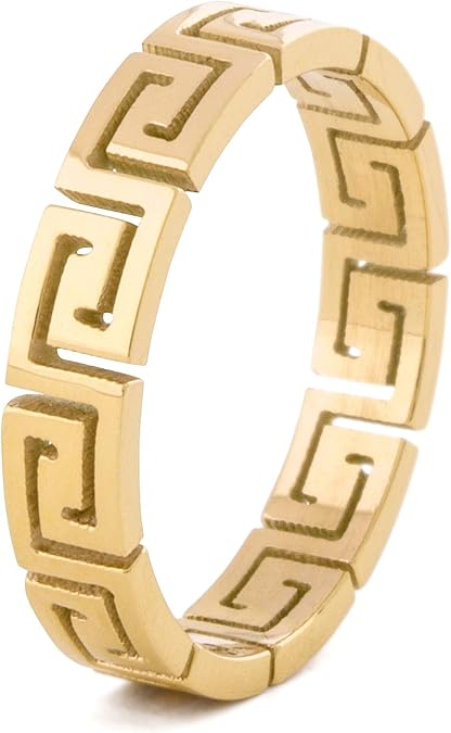 Akitsune Argius Ring | Griechisch Ornament Design-Ring Frauen Herren ...