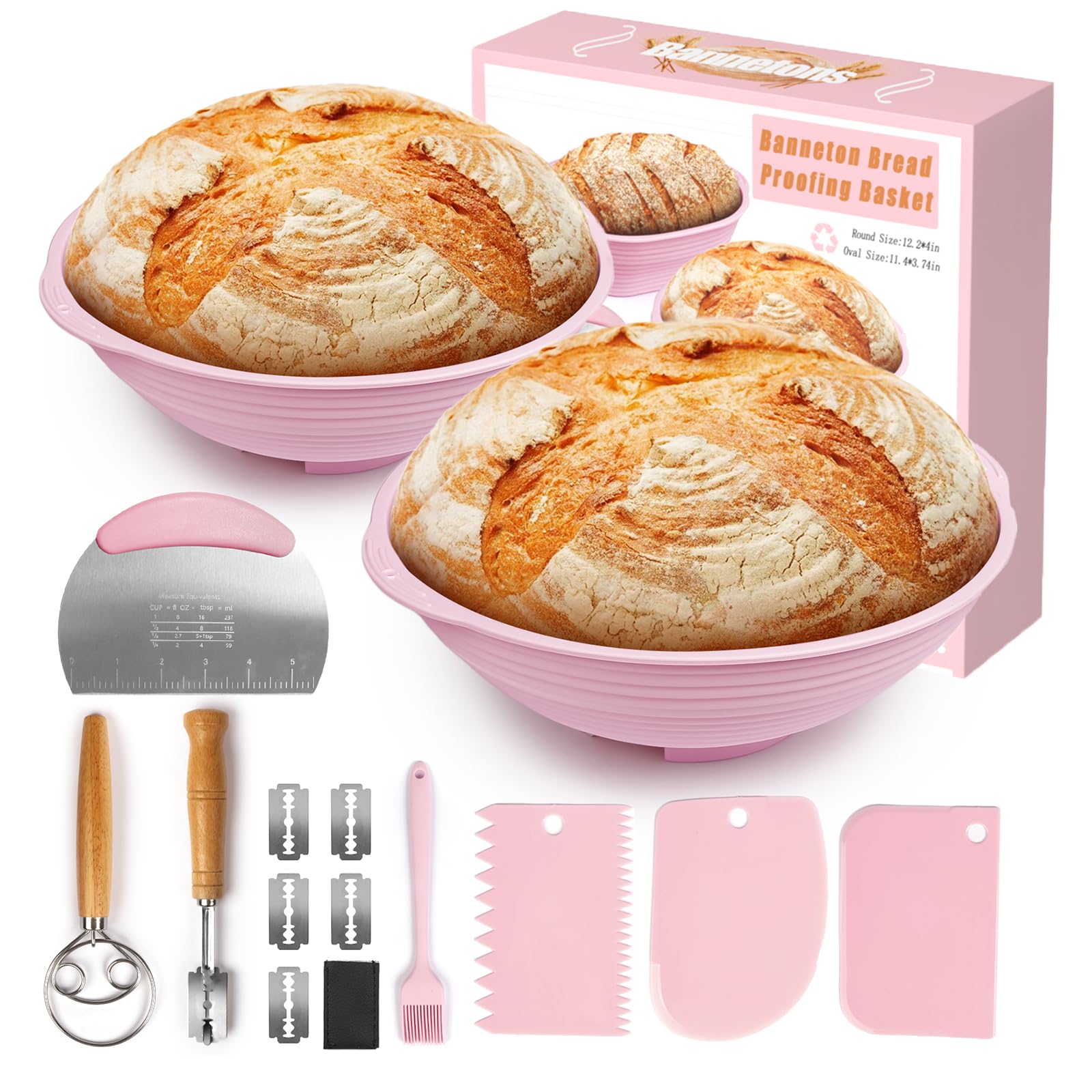 Sourdough Bread Baking Supplies, Silicone Banneton Bread Proofing ...