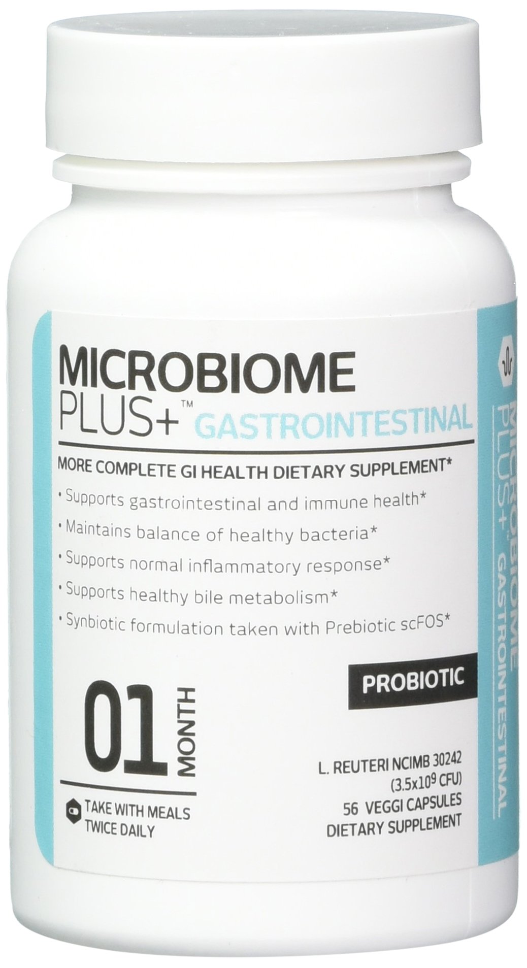 Amazon.com: Microbiome Plus Gastrointestinal Probiotics L Reuteri NCIMB ...