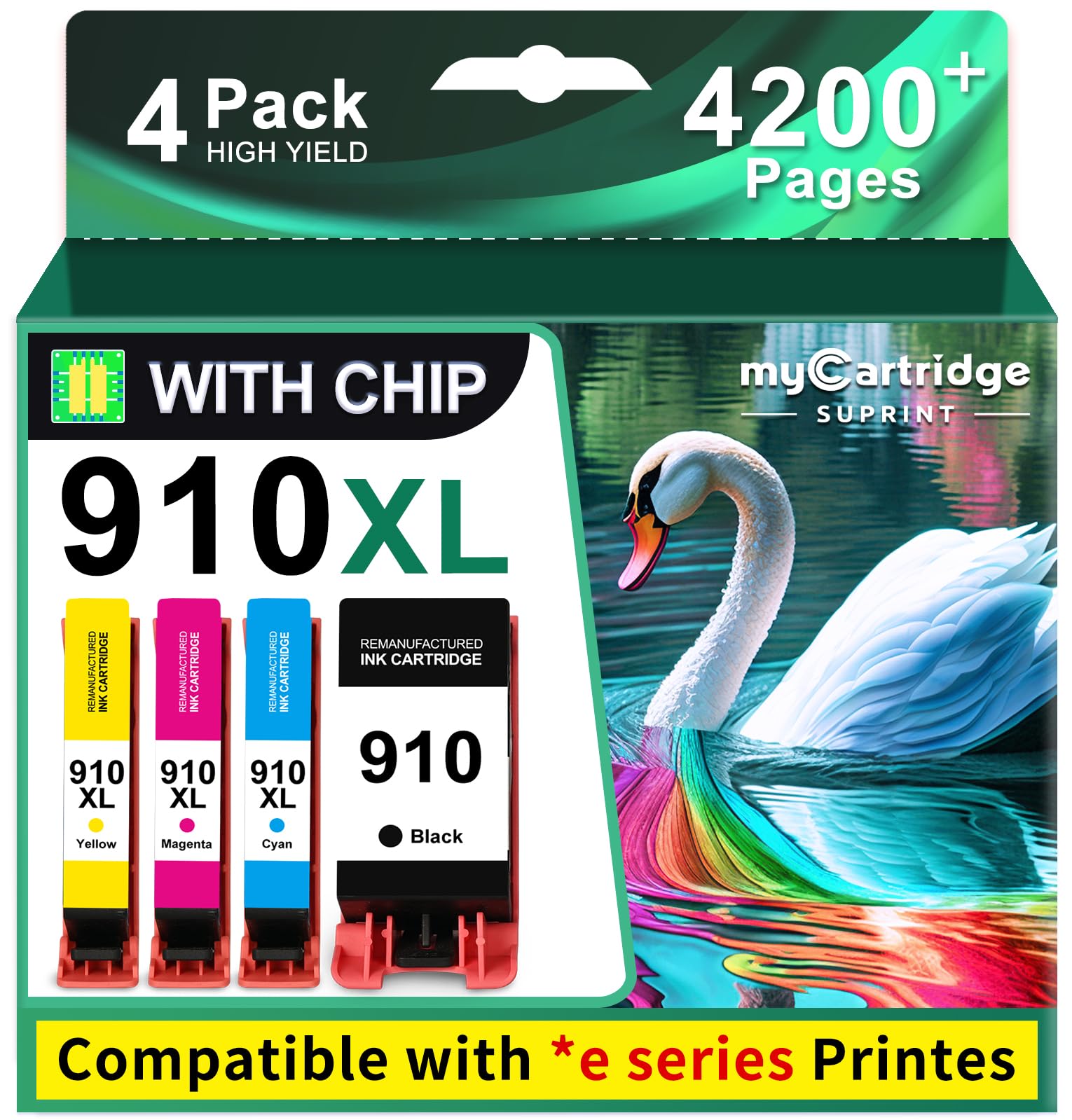 910XL Ink Cartridges for HP Printers Replacement for HP 910 Ink HP ...
