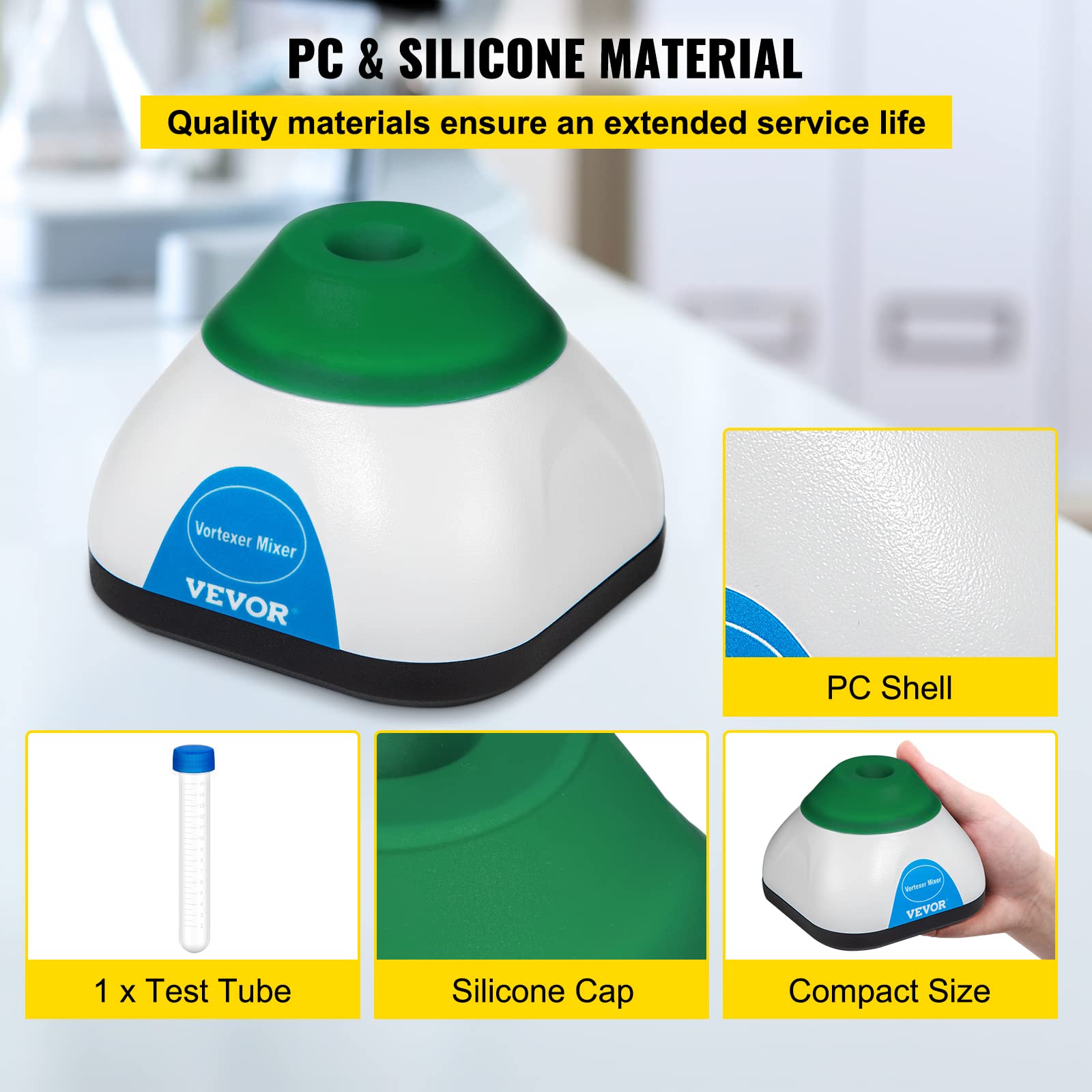 Mua VEVOR Vortex Mixer, 6000rpm Mini Vortex Mixer Shaker Touch Function ...