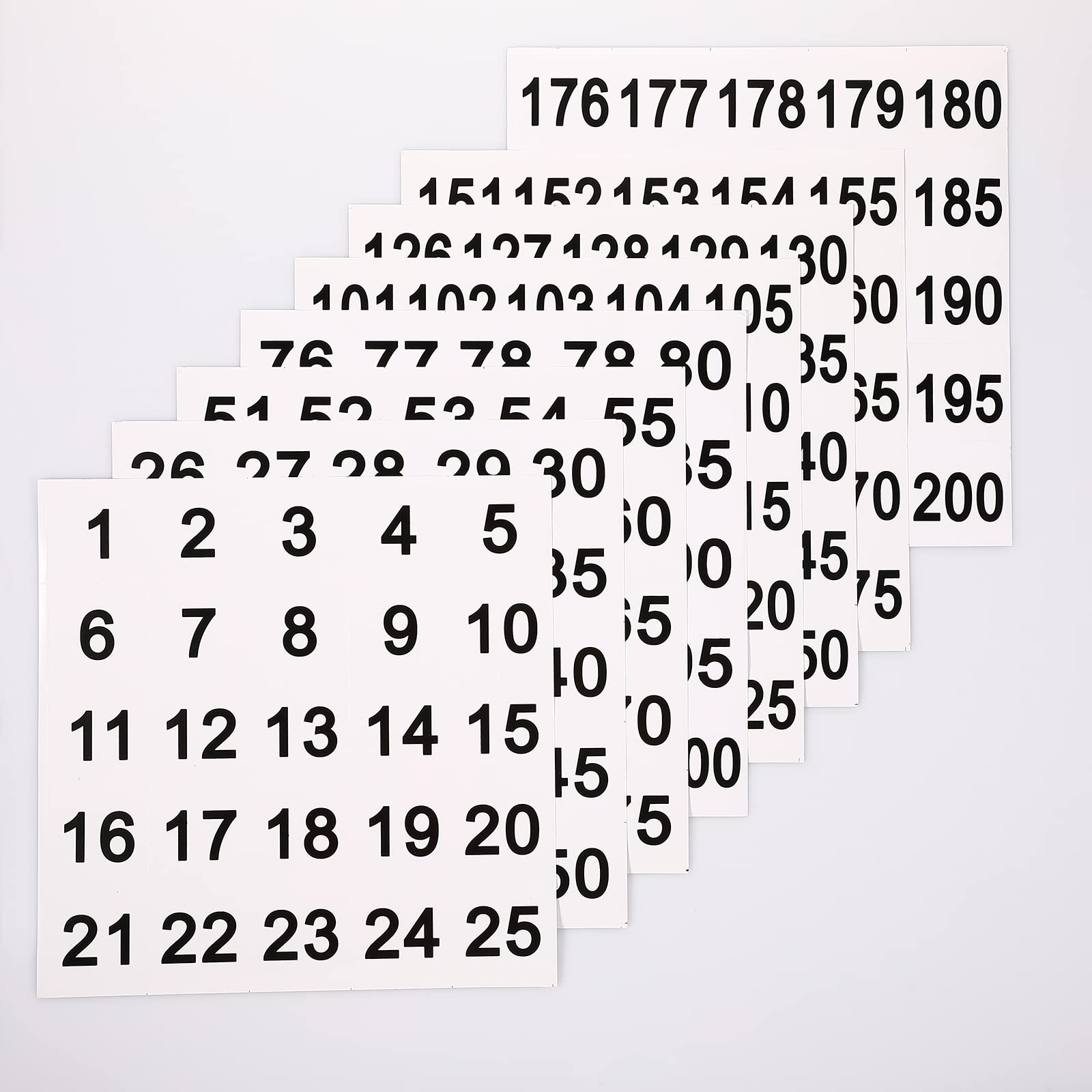 Mua 1 to 200 Vinyl Consecutive Number Stickers 2-inch Square Self ...