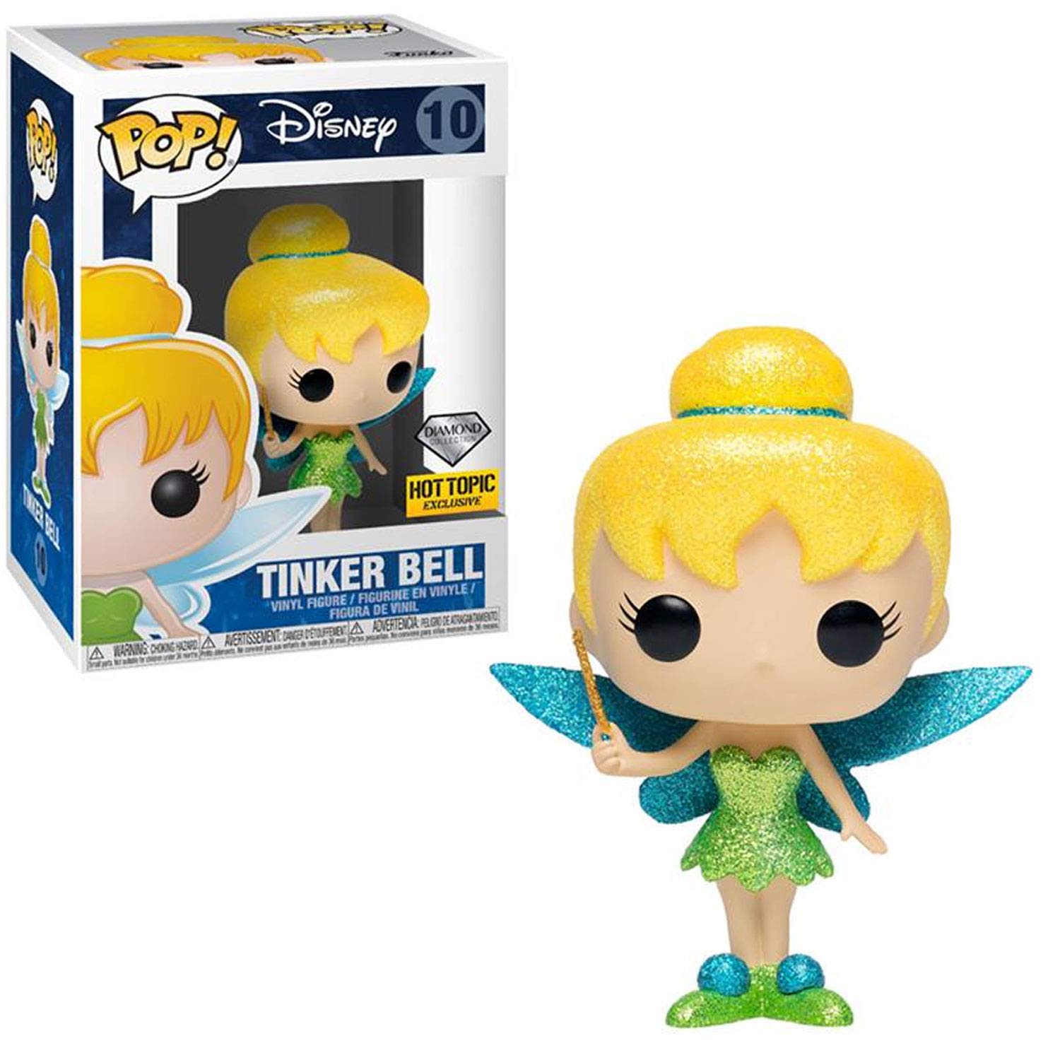 Funko Figurine Disney - Tinker Bell Glitter Diamond Exclusive Pop 10cm ...