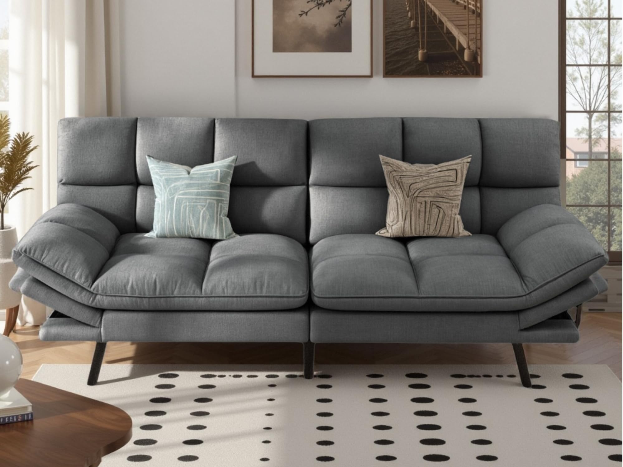 DWVO Multifunctional Futon Sofa Bed, Convertible Sleeper Sofa, 70 ...