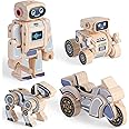 Amazon.com: SainSmart Jr. 4-in-1 STEM Kits, Wooden Robot Assembly Toy ...
