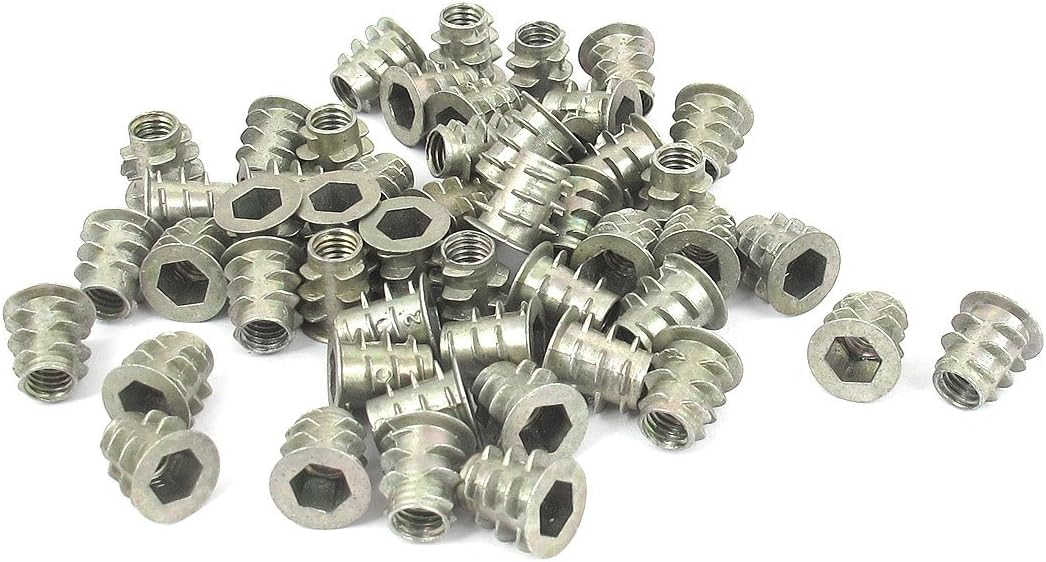 uxcell a16042000ux0550 Insert M6 x 25mm Threaded Hexagonal Socket E ...