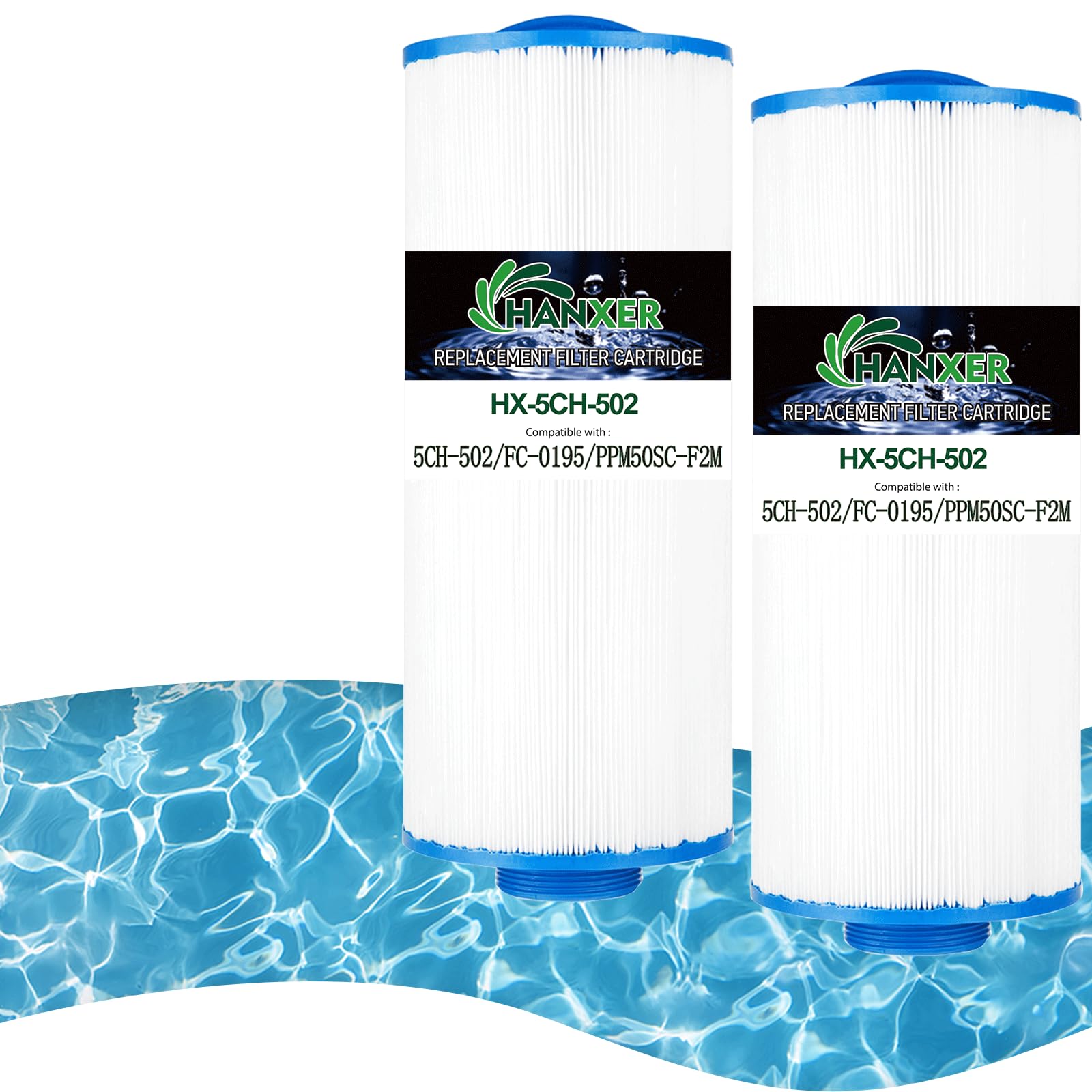 HANXER 5CH-502 Spa Filter Cartridge Replaces for PPM50SC-F2M, Filbur FC ...