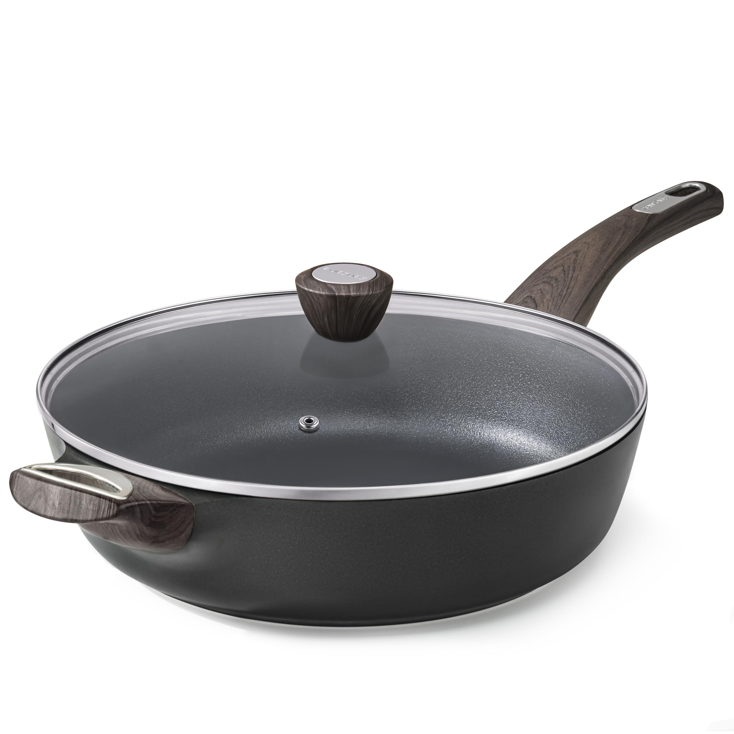 SENSARTE Nonstick Frying Pan Skillet With Lid 12 Inch Large Deep SENSARTE Nonstick Frying Pan Skillet With Lid 12 Inch Large Deep