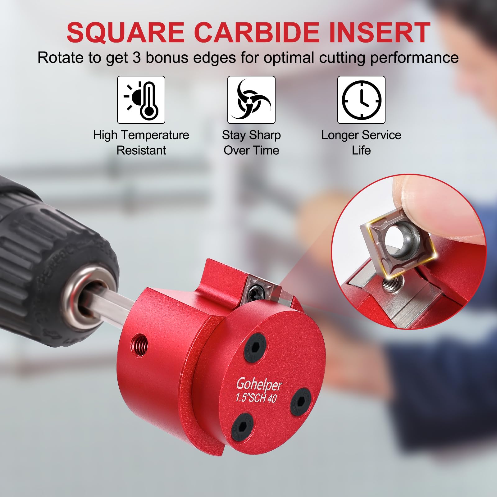 Mua PVC Fitting Saver with 1-½-Inch and 2 Inch Head Aluminum, PVC Pipe Reamer, PVC Socket Saver ...