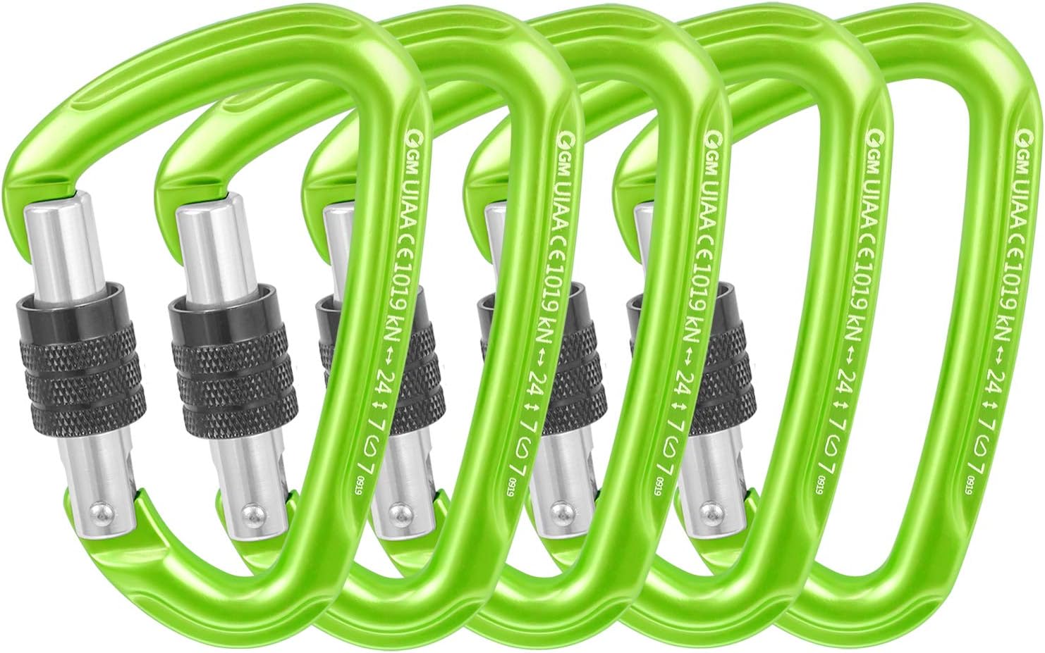 GM CLIMBING Ultra-Light Screw Locking Carabiner CE UIAA Certified – BigaMart