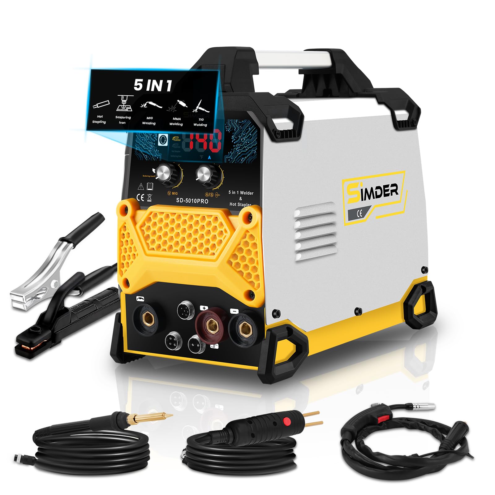 SSIMDER MIG Welder 5 in 1 Plastic welding/Soldering iron/Flux MIG/Stick ...