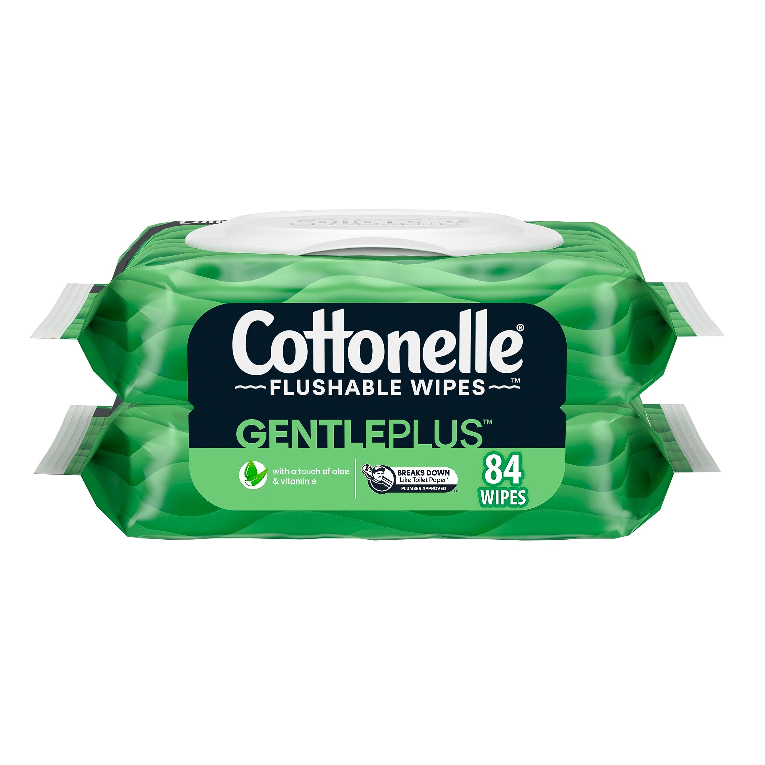 Cottonelle GentlePlus Flushable Wet Wipes with Aloe & Vitamin E - 2 ...