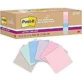 Amazon.com : Post-it 100% Recycled Paper Super Sticky Notes, 2X The ...