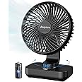 Amazon.com: EasyAcc Small Oscillating Fan - 4000mAh, 5-23 Working Time ...
