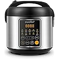 Amazon.com: COMFEE' Rice Cooker, 4 Cups Uncooked, 8 Cups Cooked Slow ...