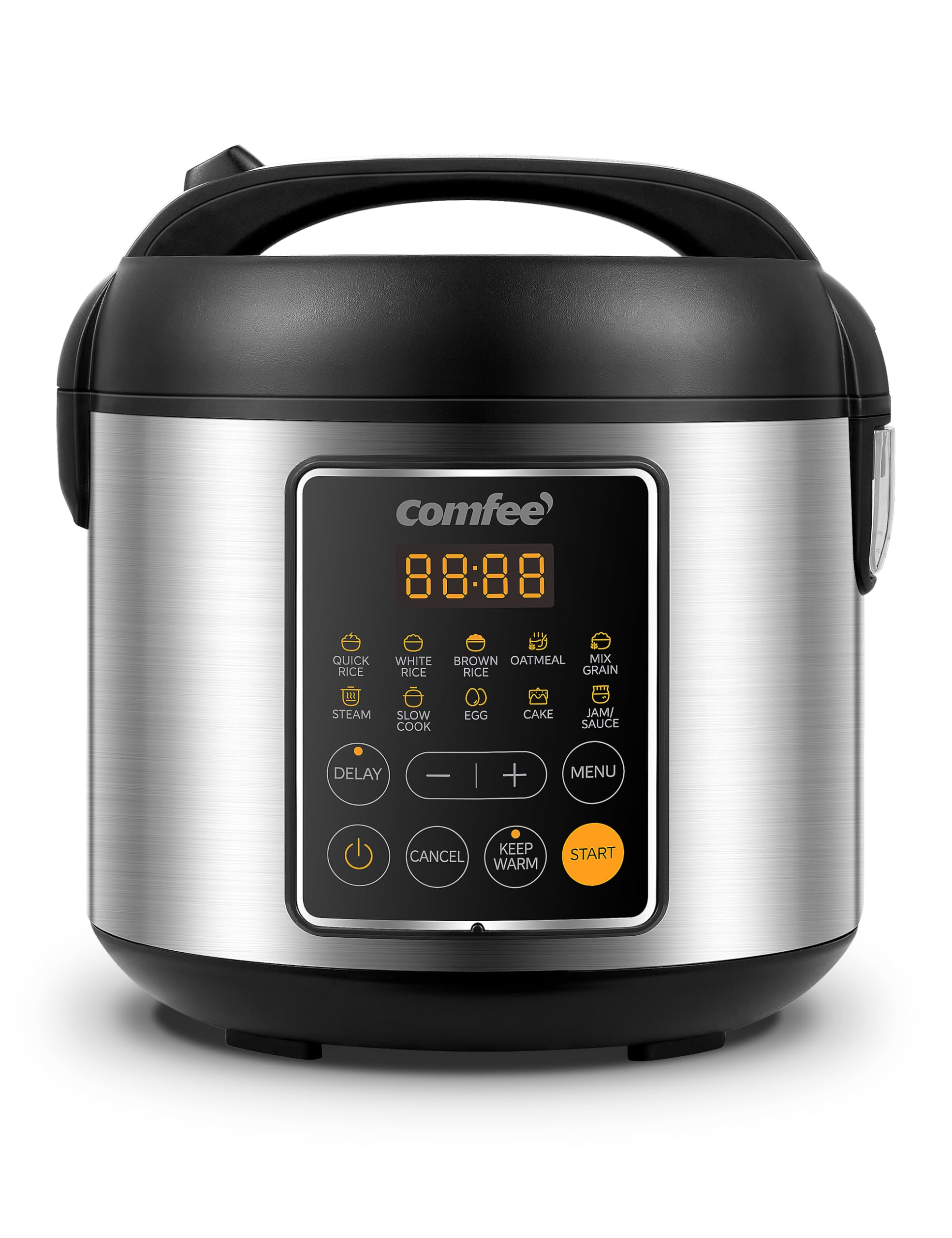 COMFEE' Rice Cooker, 4 Cups Uncooked, 8 Cups Cooked Slow Cooker, 2 Qt ...