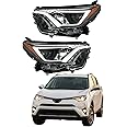 Amazon.com: labwork Headlight Set Replacement for Toyota Rav4 2016 2017 ...