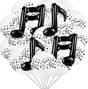 Amazon.com: 56 Pieces Music Note Balloons Music Themed Party ...