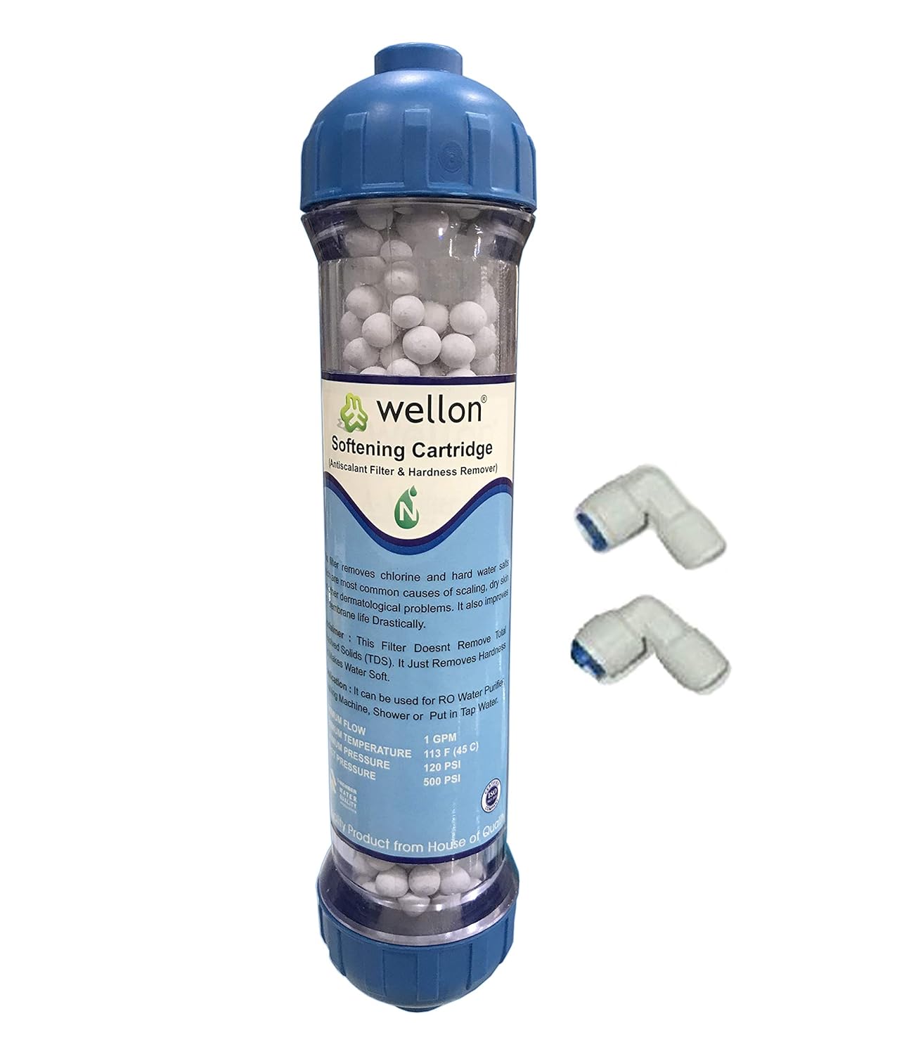 Wellon Water Softener Cartridge Made in USA Suitable for All Types of ...