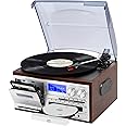 Amazon.com: MUSITREND Record Player 9 in 1 3 Speed Bluetooth Vintage ...