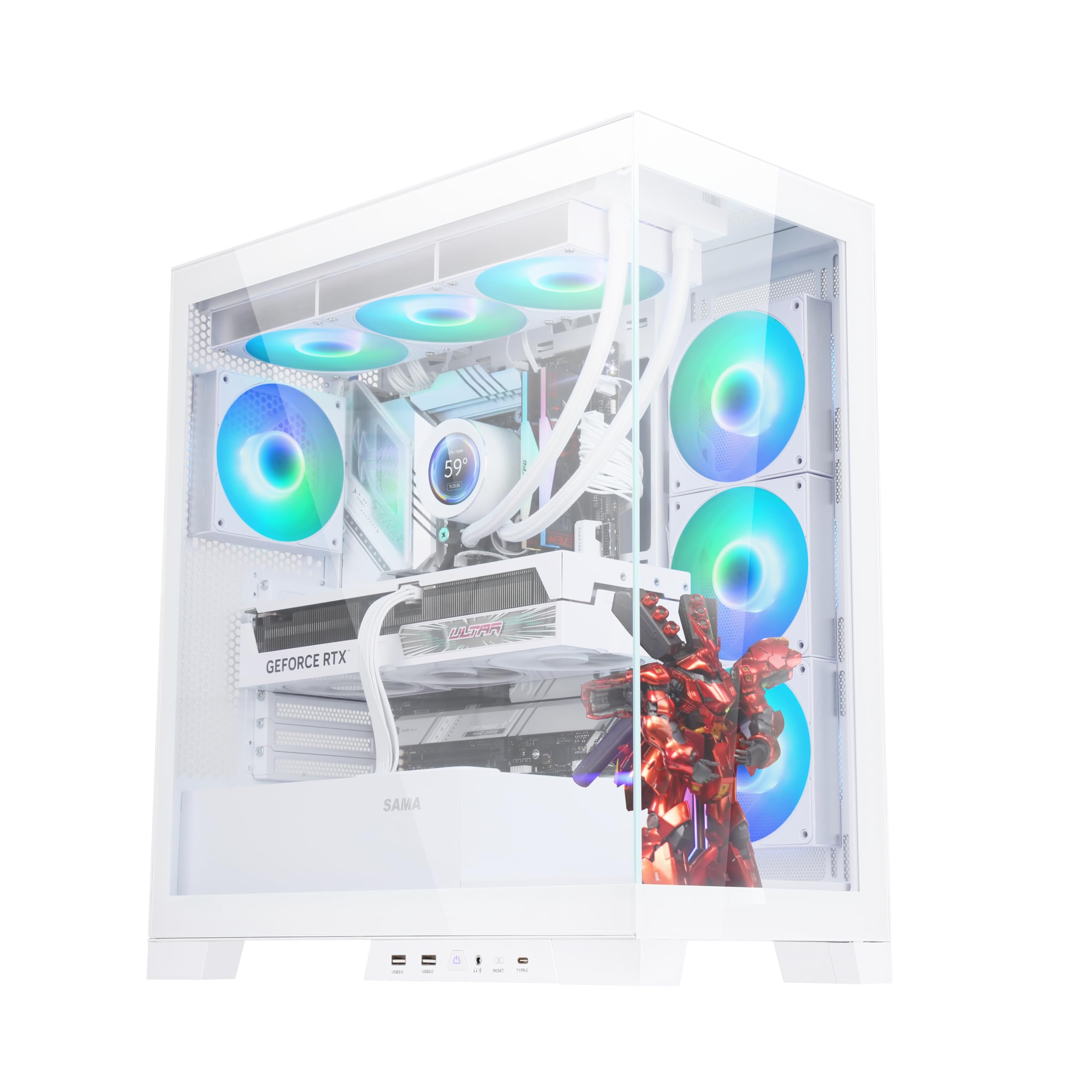 Mua SAMA NEVIEW 4503 White Airflow Full Tower Case ATX PC Gaming Case ...