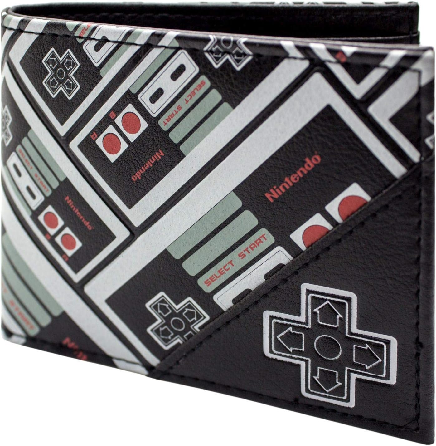 NES Controller Bi-Fold Patterned ID and Card Wallet Black – BigaMart