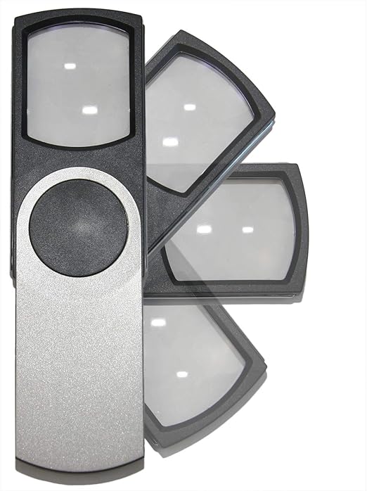 Pocket Magnifying Glass 3X with LED Light; Small Illuminated EasY ...