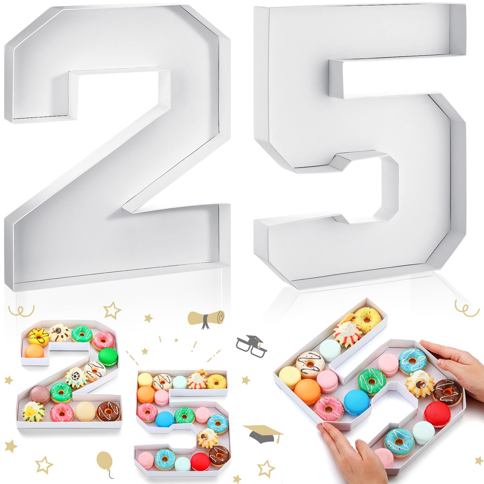 CroBlissful 10" Graduation Charcuterie Letters Fillable Large 25 ...