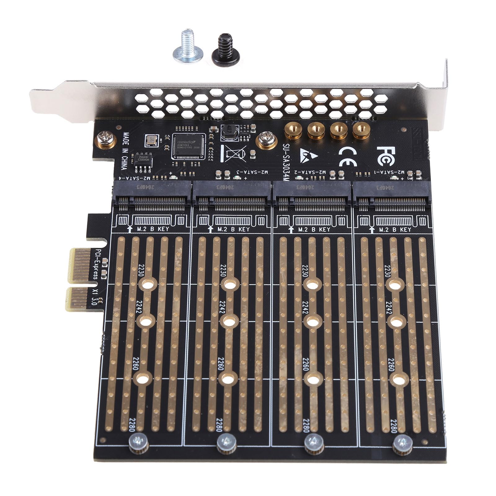 Mua Mining PCIE to M2 Adapter for PCI Express X1 3.0 4 Port B Key M.2 ...