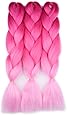 Amazon.com : Synthetic Braiding Hair Extensions Rainbow Ombre Jumbo ...